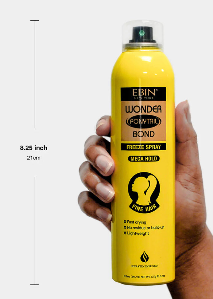 WONDER PONYTAIL BOND FREEZE SPRAY EXTRA MEGA HOLD 8OZ/ 245ML ...